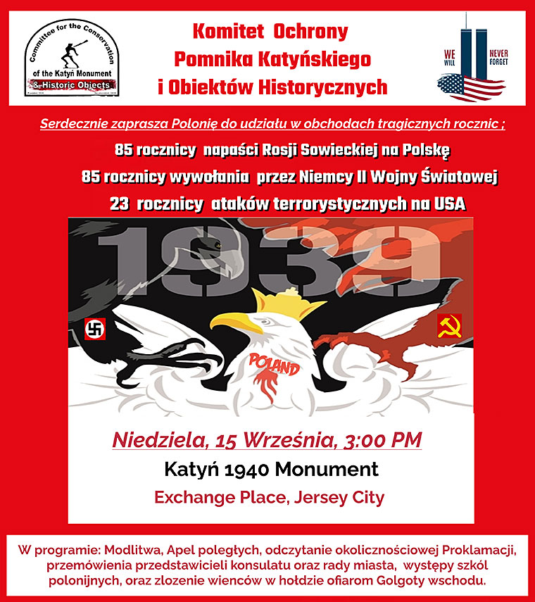 Komitet Ochrony Pomnika Katyńskiego i Obiektów Historycznych zaprasza na uroczystości pod ...