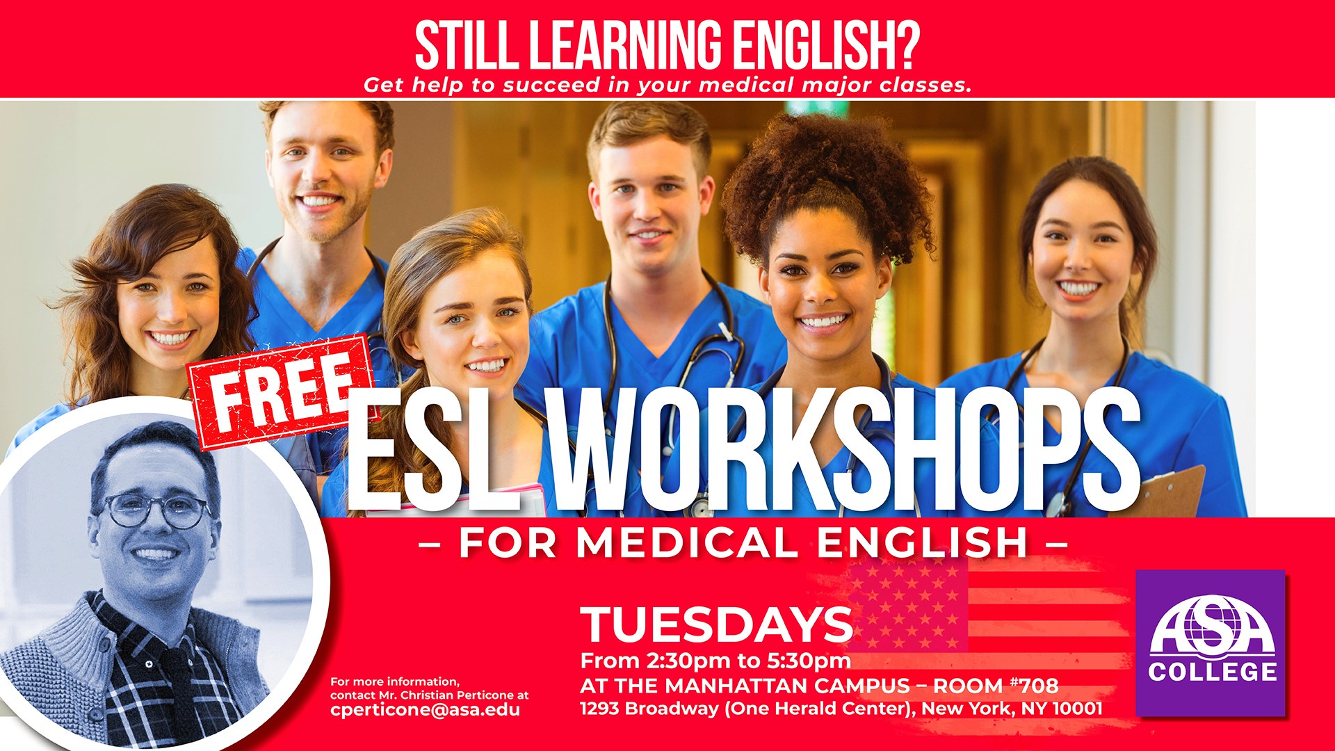 Free ESL workshop for Medical English in New York at ASA College‎ - Education & Scholarships ...